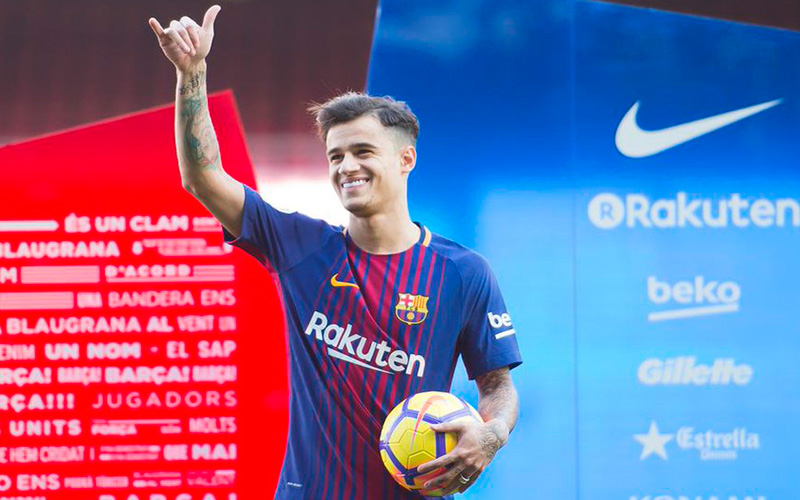 Liga Española de Fútbol Philipe Coutinho fue presentado como nuevo ...