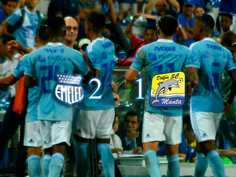 Serie A (2-1) Emelec sufrió pero logró vencer a Delfín en uno de los ...