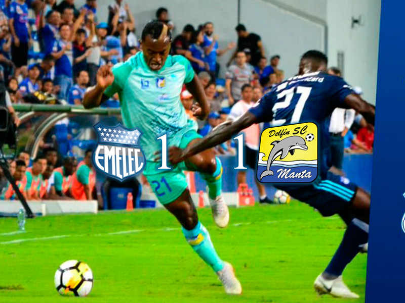 Serie A (1-1) Emelec cede puntos como local ante Delfín y pierde la ...